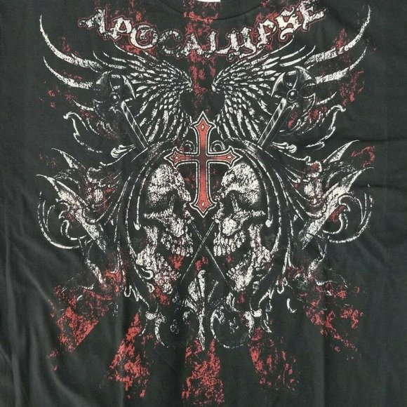 Apocalypse | Shirts | Apocalypse Tshirt Metal Skulls Cross Wings ...